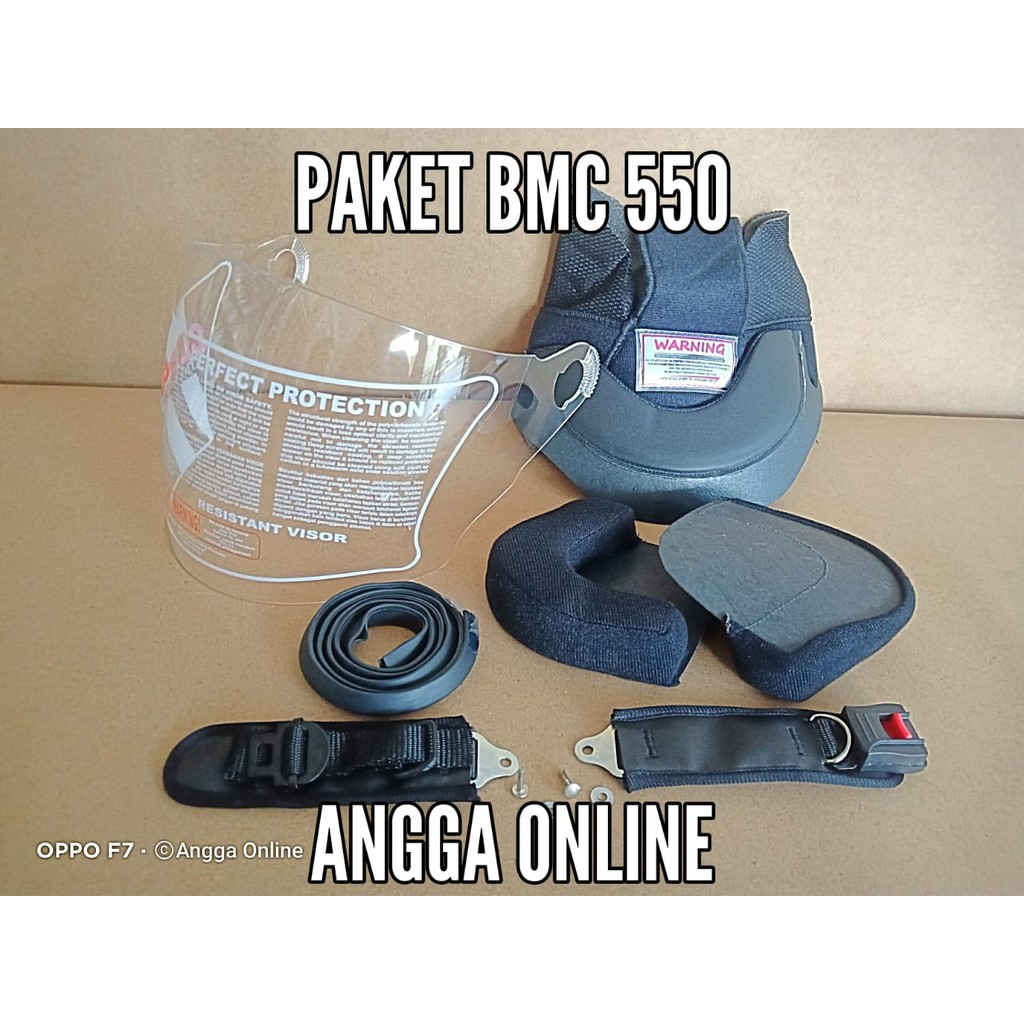 Jual PAKET BMC 550, Busa helm BMC 550, Kaca helm clear, lis karet helm ...