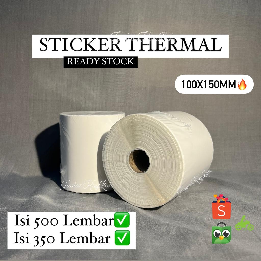 Jual Sticker Thermal A6 Label Thermal A6 isi 500 Lembar 350 Lembar Cetak Resi Kertas Thermal ...