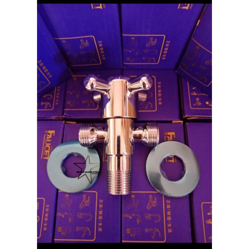 Jual Stop kran double model baling dan segitiga | Shopee Indonesia