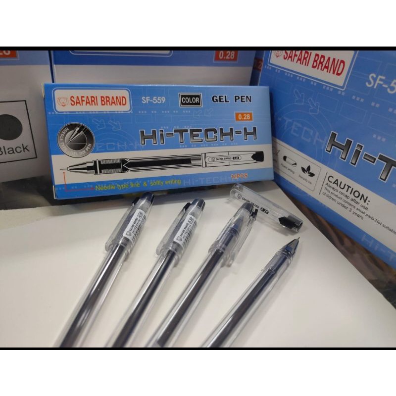 Jual ballpoint hi tech safari hitam atau biru satuan | Shopee Indonesia