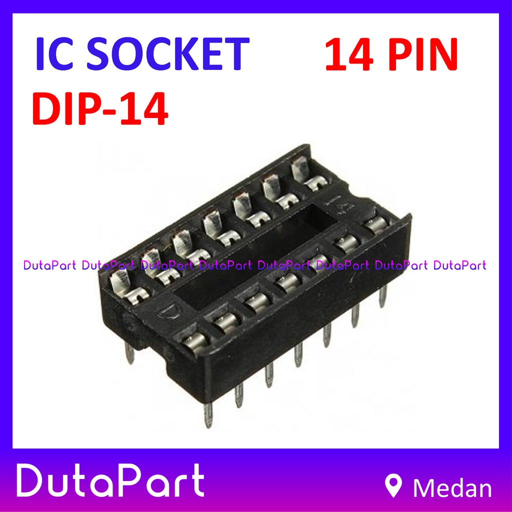 Jual Socket IC 14 PIN 14PIN Adapter Soket DIP-14 DIP14 14P DIP 14 P ...