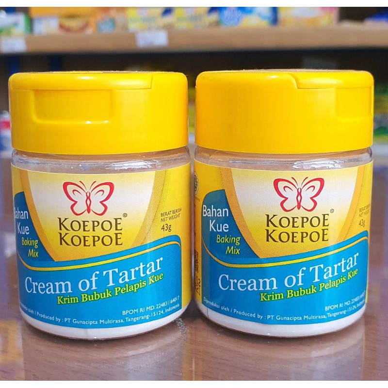Jual Koepoe Koepoe Cream Of Tar Tar / Krim Bubuk Pelapis Kue 43Gr ...