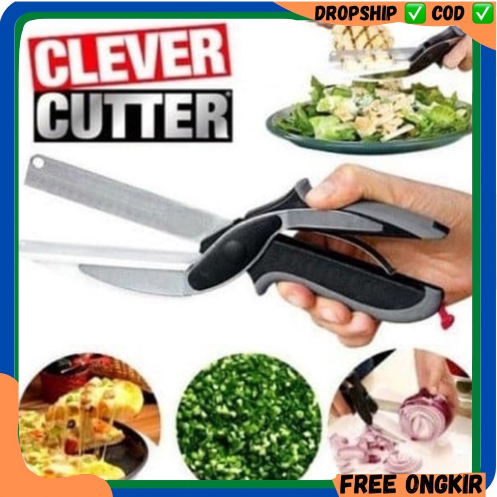 Jual CLEVER CUTTER PISAU GUNTING SAYUR DAN BUAH / GUNTING DAPUR PRAKTIS ...