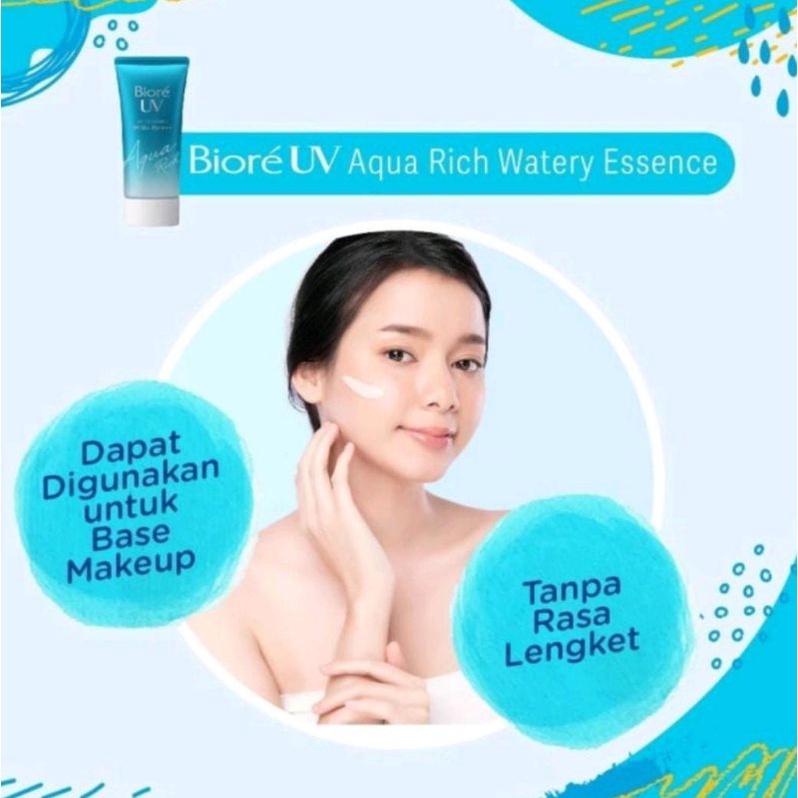Jual Biore UV Aqua Rich Watery Essence Sunscreen Skin Care SPF 50 PA++++ 15gr | Shopee Indonesia