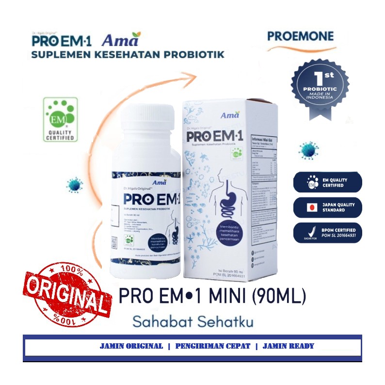 Jual PRO EM 1 / PROEM 1 Probiotik Mini Travel Pack 90ml (Sertifikasi ...