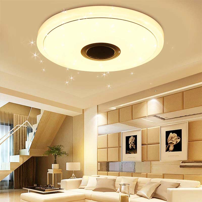 Jual Lampu led Plafon RGB dengan speaker dan Wifi design modern ...