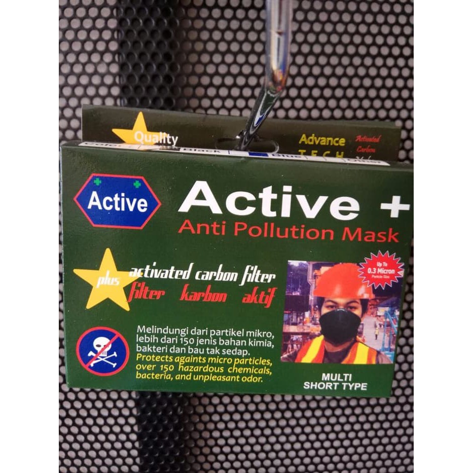 Jual Masker Active + Anti Polusi Plus Filter Karbon Aktif | Shopee ...