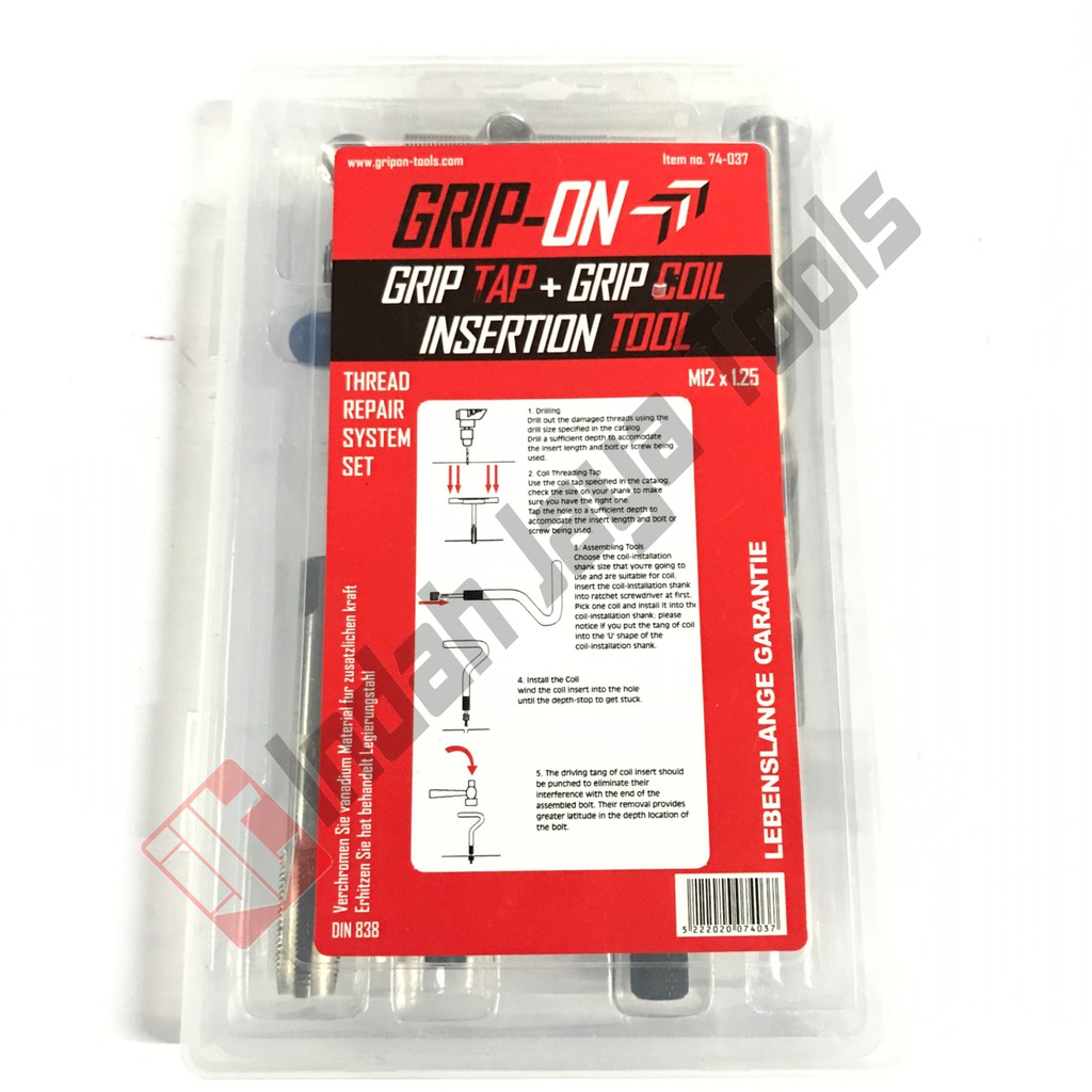Jual GRIP ON 74-037 Thread Repair System Set M12 x 1.25 - AlatTambah ...