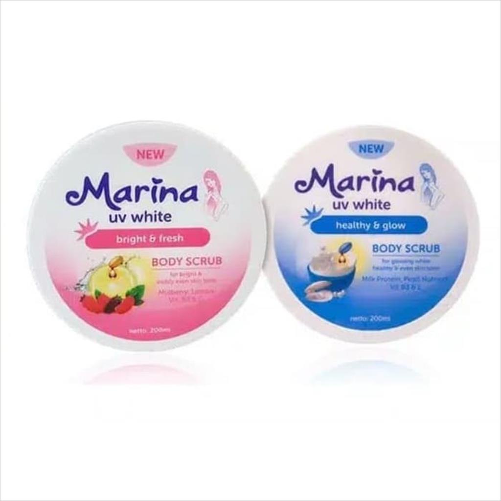 Jual MARINA UV WHITE BODY SCRUB 185ml | Shopee Indonesia