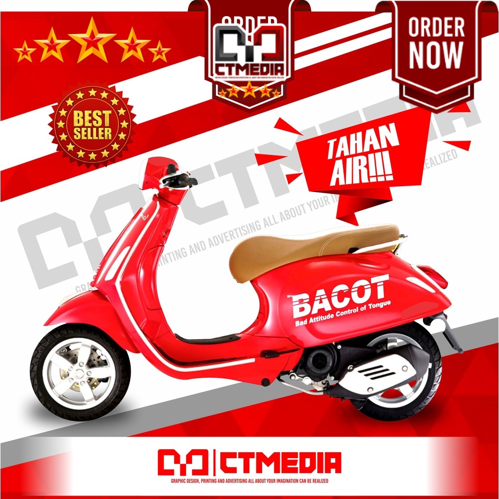 Jual SANGAT TERLARIS! TERMURAH! BERKWLITAS. CUTTING STICKER BACOT BODY ...