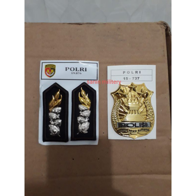 Jual 1 Set tanda Kewenangan + Monogram Jatah Polri / Satu Set ...