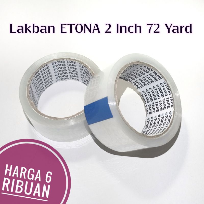 Jual Lakban Etona 2 Inch 72 Yard Bening - Isolasi Solasi 45mm Besar Selotip Kardus | Shopee ...