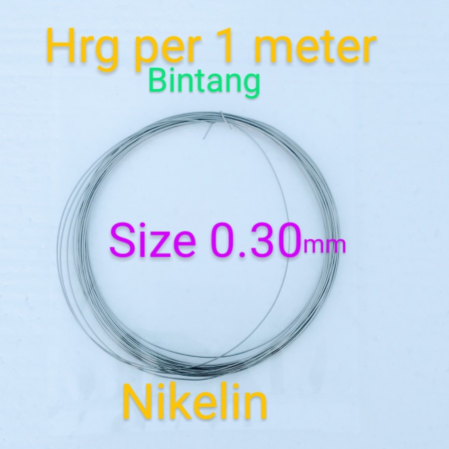 Jual kawat nikelin niklin 0.30 mm jual per meter kawat pemanas | Shopee ...