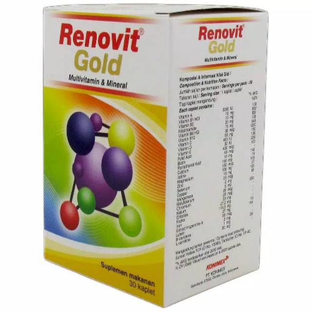 Jual RENOVIT GOLD MULTIVITAMIN (PROMO BELI 1 BOTOL FREE TUMBLR ...