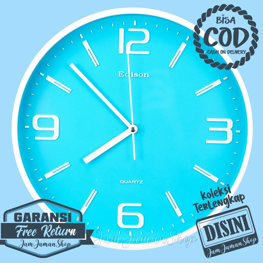 Jual Jam Dinding Polos Besar 29 cm Hiasan Rumah Murah Garansi Free ...