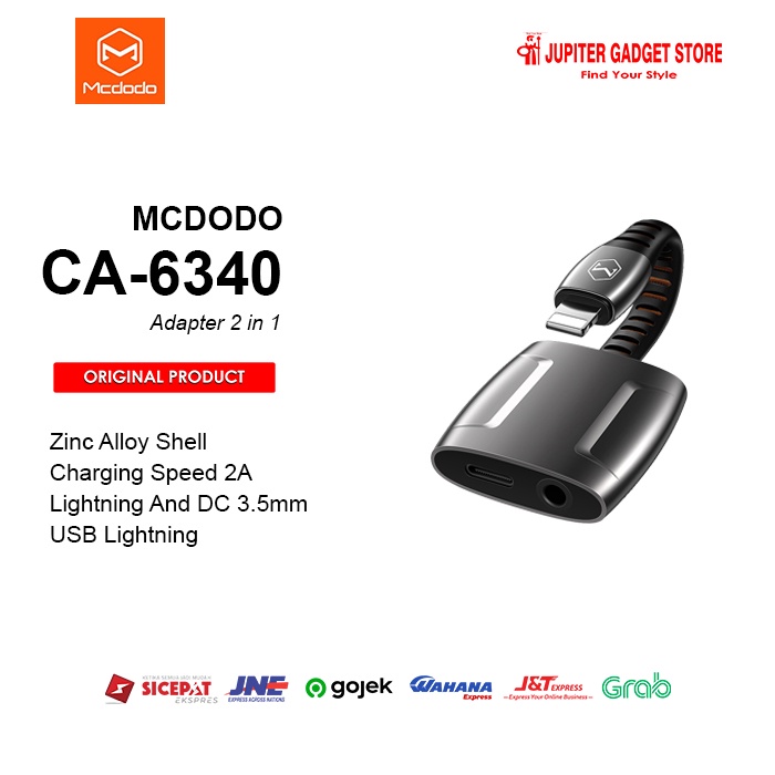 Jual Mcdodo CA-6340 Audio Converter Lightning to Lightning Jack 3.5mm | Shopee Indonesia