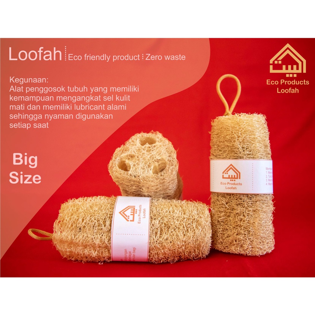 Jual Loofah - Bulustru - Sponge Bath -Bulat Big Size | Shopee Indonesia