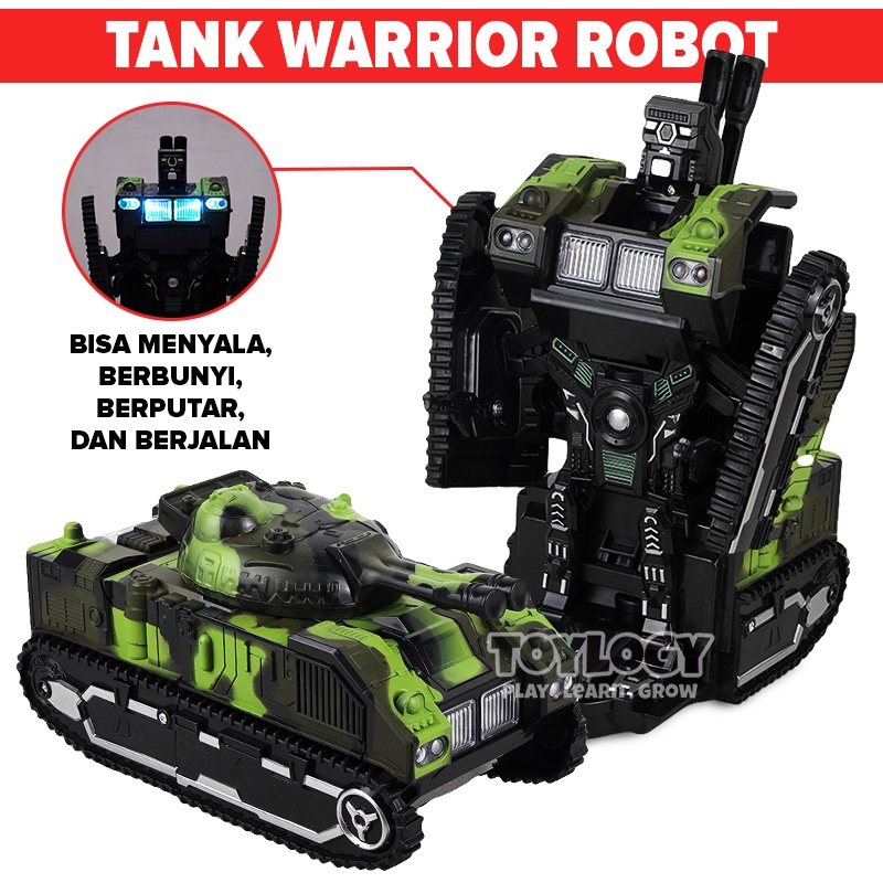 Jual Mainan Anak Laki Transformer Tank Robot Warrior Deformation Mobil ...