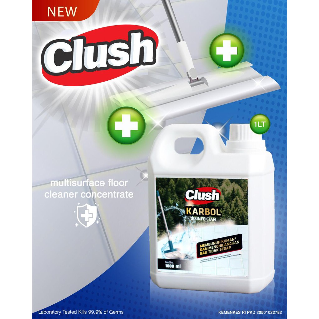 Jual Clush Karbol Disinfectan with Pine Oil 1 Liter | Shopee Indonesia