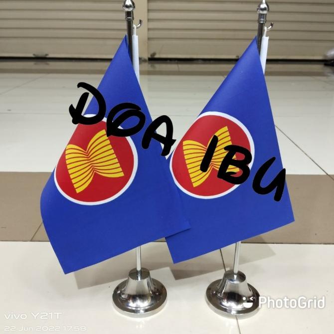 Jual :=:=:=:=] tiang stenlis meja+bendera LOGO ASEAN | Shopee Indonesia