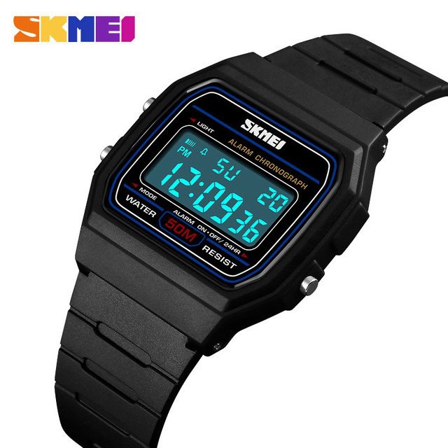 Jual JAM TANGAN KOTAK PRIA BENTUK KOTAK DIGITAL TYPE 1412 MINIMALIS ...