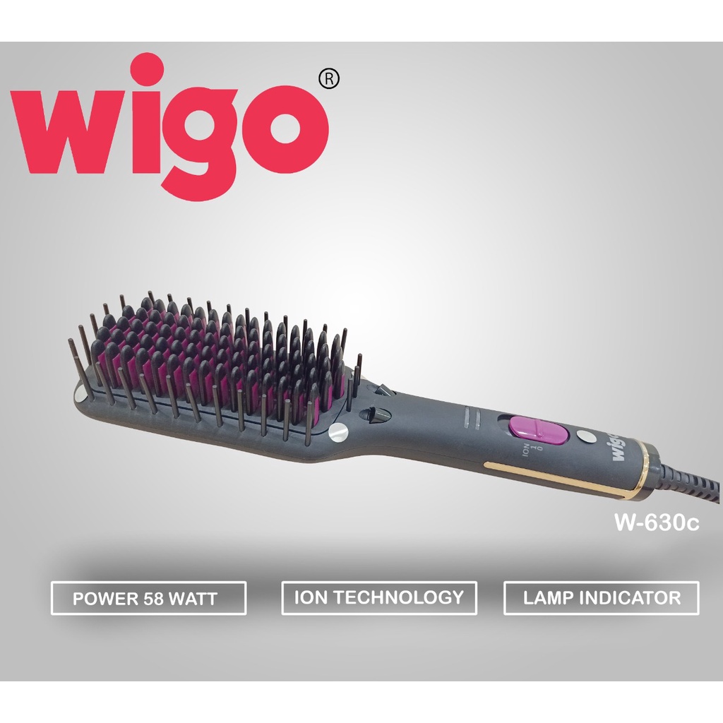 Jual WIGO W-630C Hair Straightener Brush – Sisir Pelurus Rambut dengan ...