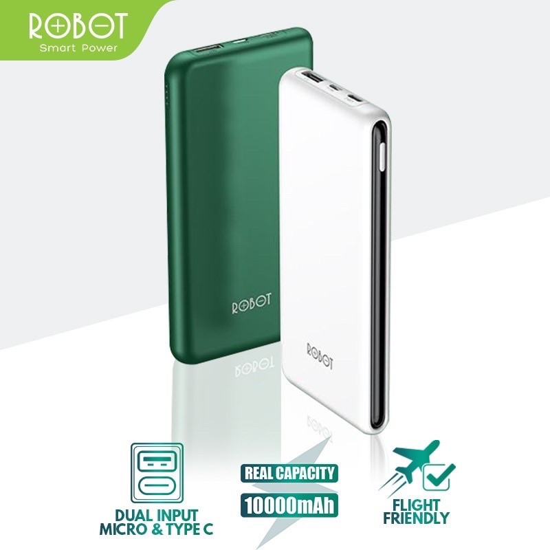 Jual ROBOT RT180 1000MAH POWER BANK DUAL INPUT PORT TYPE C & MICRO USB ...
