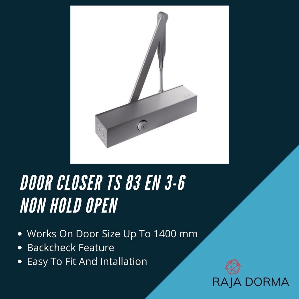 Jual Dorma Door Closer TS83 EN3-6 NHO Dormakaba TS 83 EN 3-6 Non-Hold ...