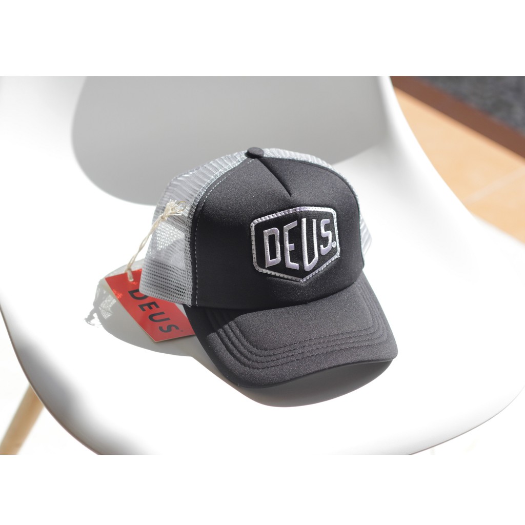 Jual topi original trucker deus exmachina camperdown patch black grey ...