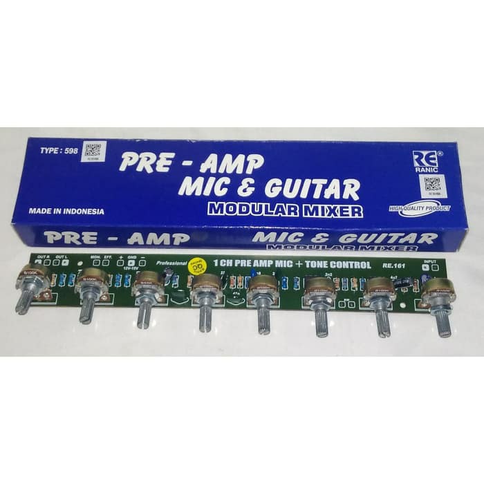 Jual Kit Ranic Kit Tone Control PRE-AMP MIC & GUITAR Modular RE.161-598 ...