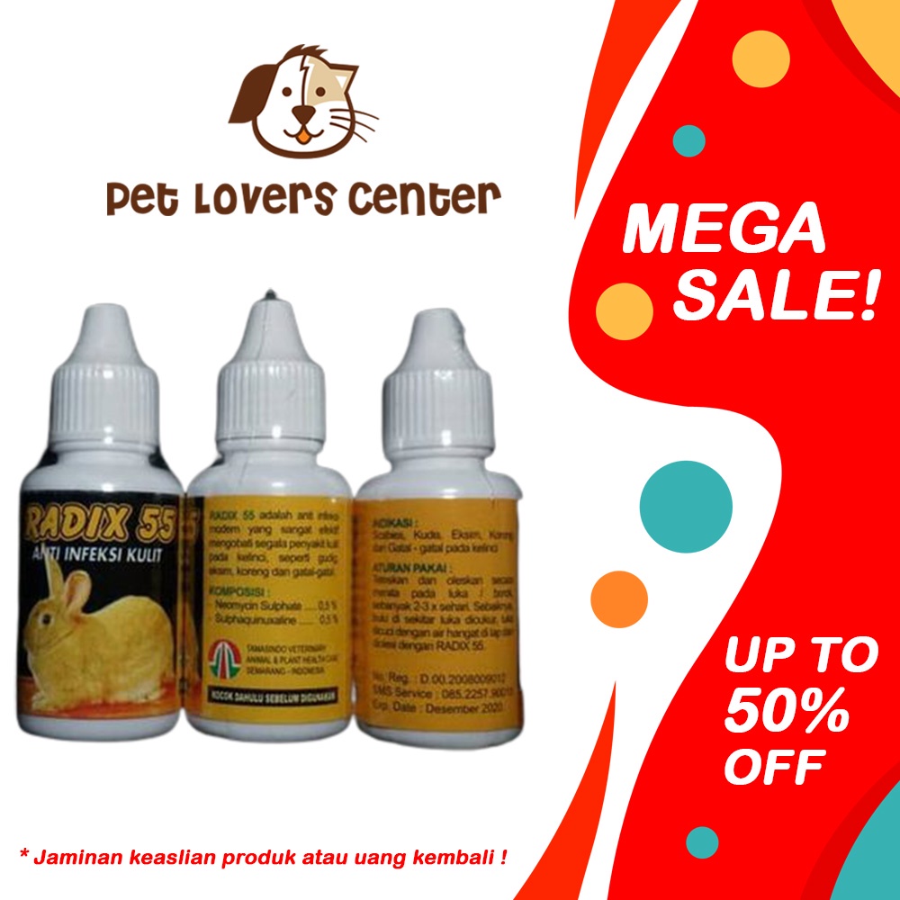 Jual Obat Scabies, Kudis, Eksim, Koreng/Gatal pada Kelinci - RADIX 55 ...