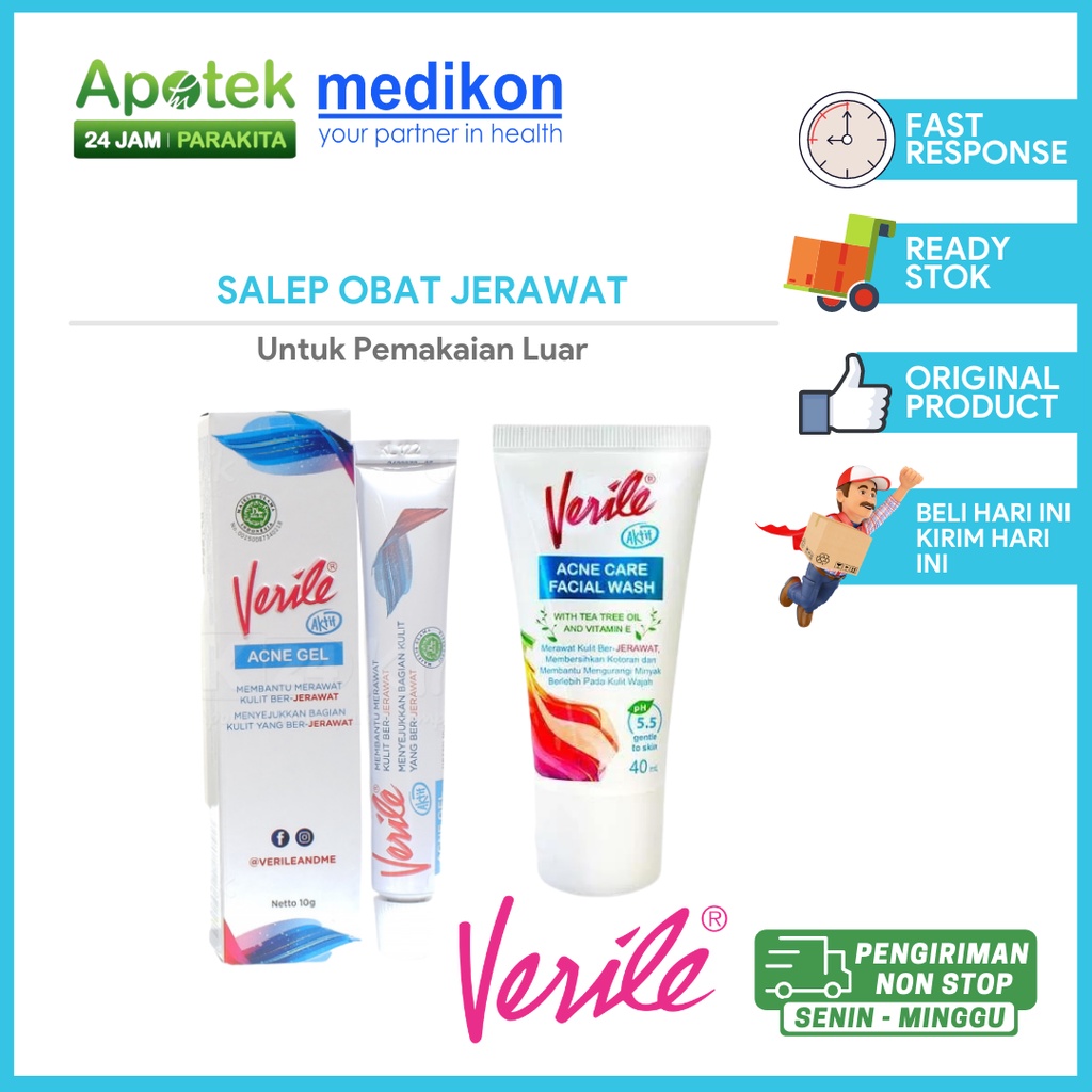 Jual Verille Obat/ Salep Jerawat Gel Acne Gel 10 Gram/ Verille Facial ...