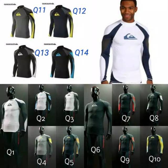 Jual BAJU SPORT PRIA QUIKSLVER GYM FITNESS RENANG DIVING RUNNING LONG ...