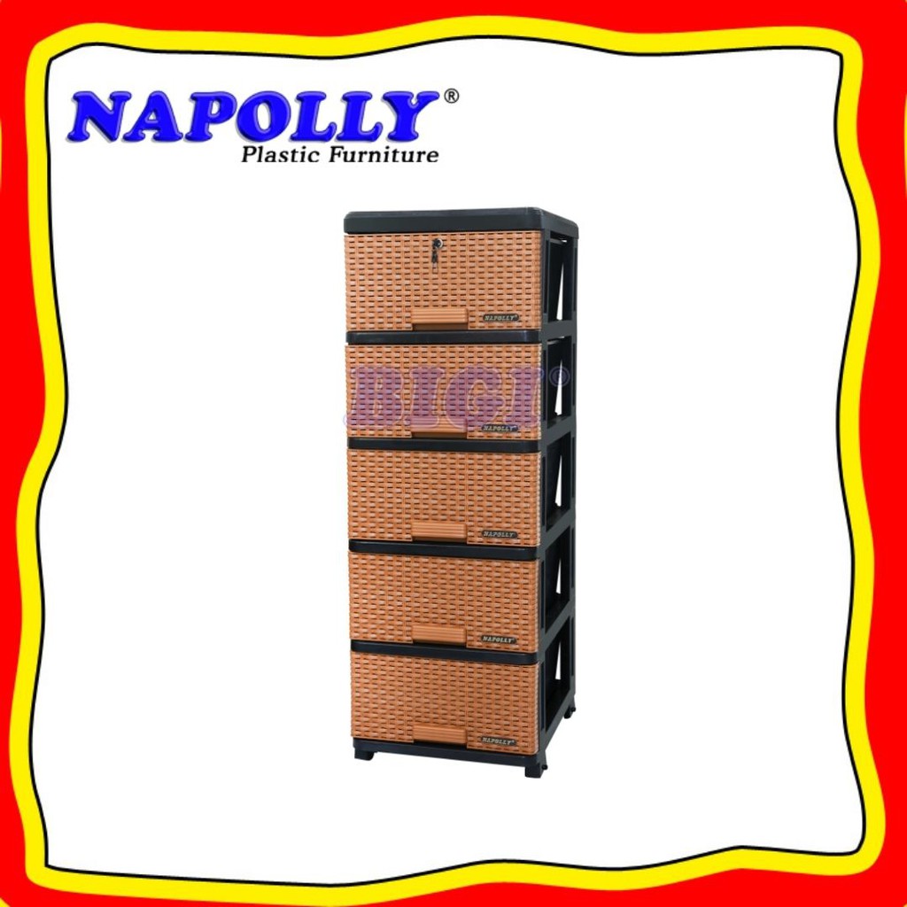 Jual BIG SALE!! Laci Plastik Rotan Napolly 5 Susun CONTACT 500 K1 ...