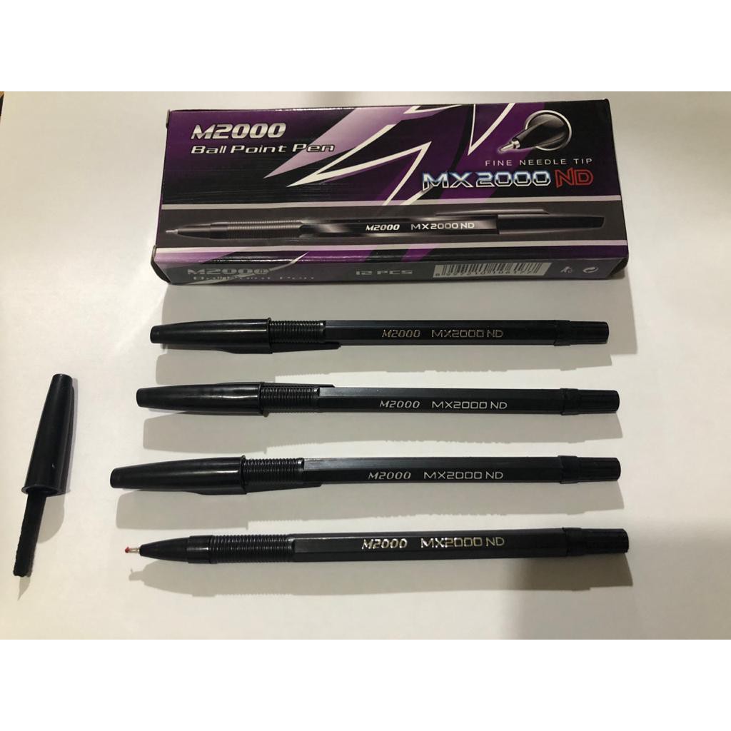 Jual 12 psc pulpen tinta hitam mx2000nd harga pedagang | Shopee Indonesia