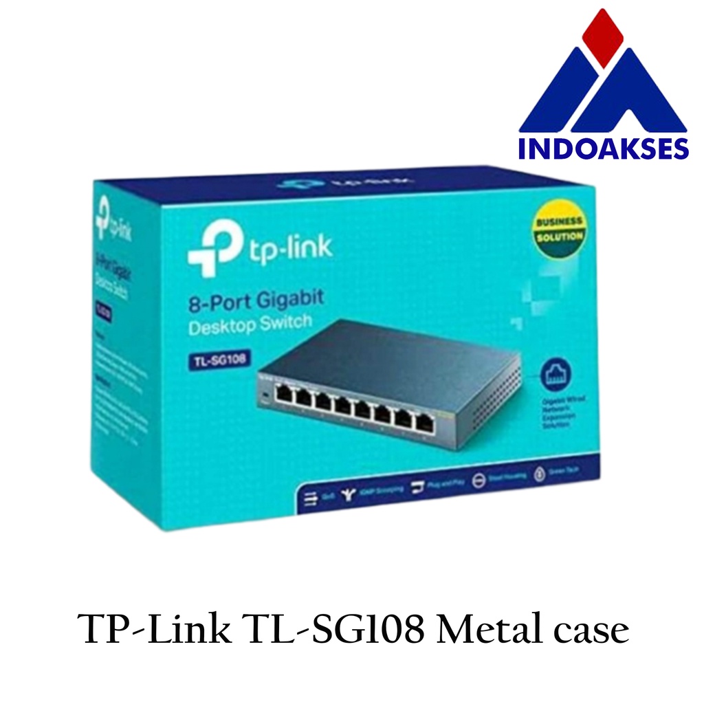 Jual Switch hub TP-Link TL-SG108 Metal case 8-port 10/100/1000Mbps Desktop Switch | Shopee Indonesia