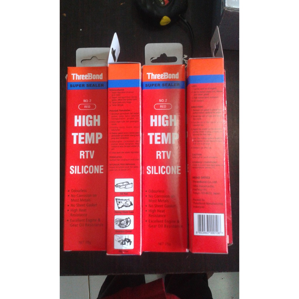 Jual Lem Gasket / Lem Silicone RTV Threebond Merah / Red 75 gr | Shopee ...