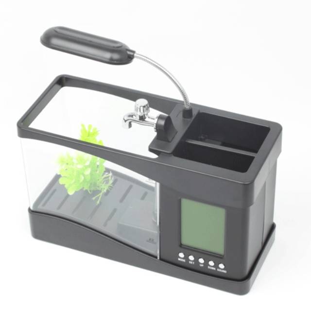 Jual USB Desktop Aquarium Mini Fish Tank with Runing Water - LS0404 ...