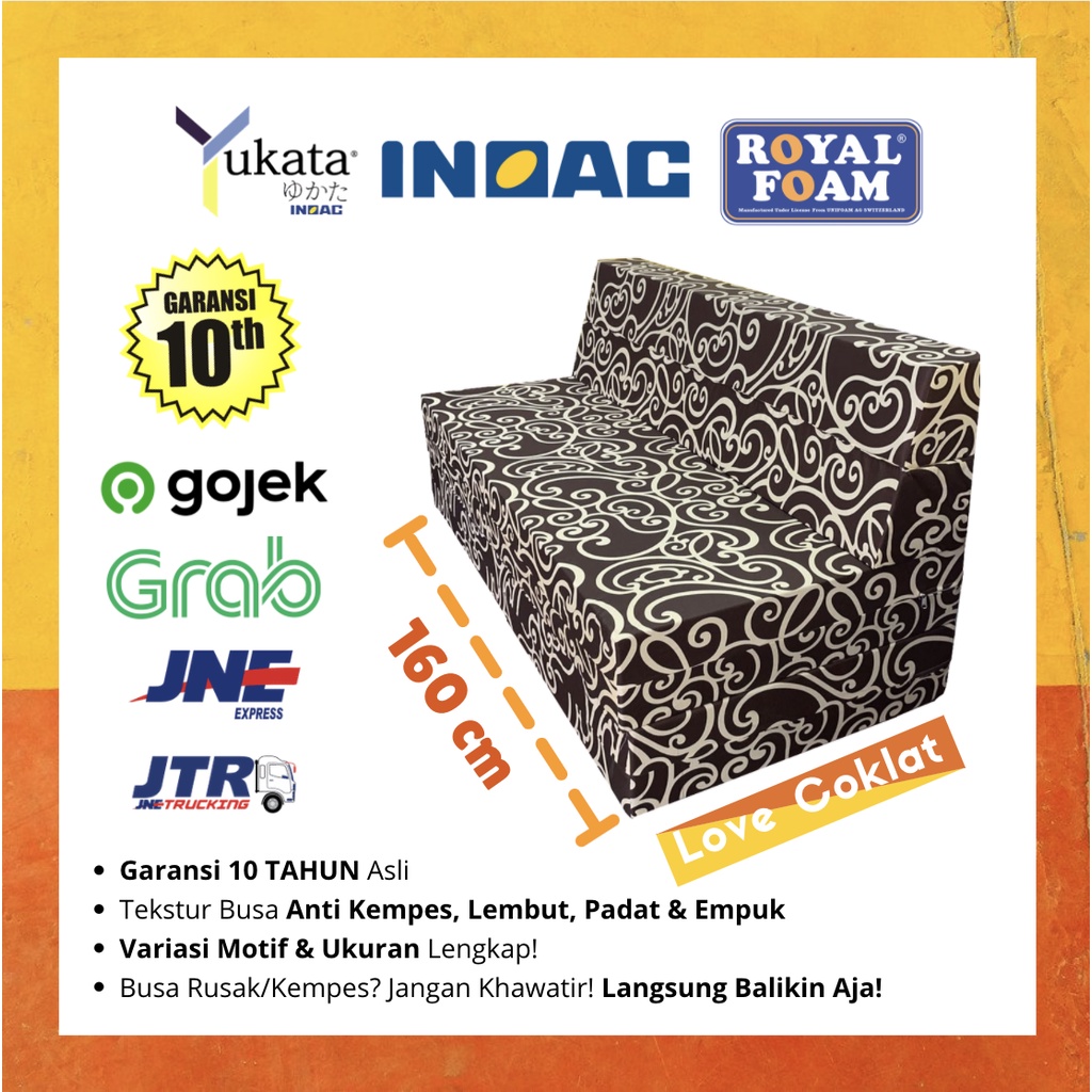 Jual Sofa Bed Sofabed Busa Royal Foam Inoac Yukata Garansi 10 Tahun D23 ...