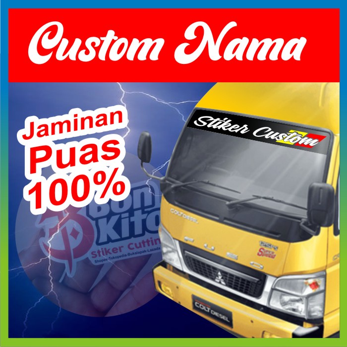 Jual Stiker Cutiing / Stiker Kaca Truk Custom / Stiker Kaca Depan ...