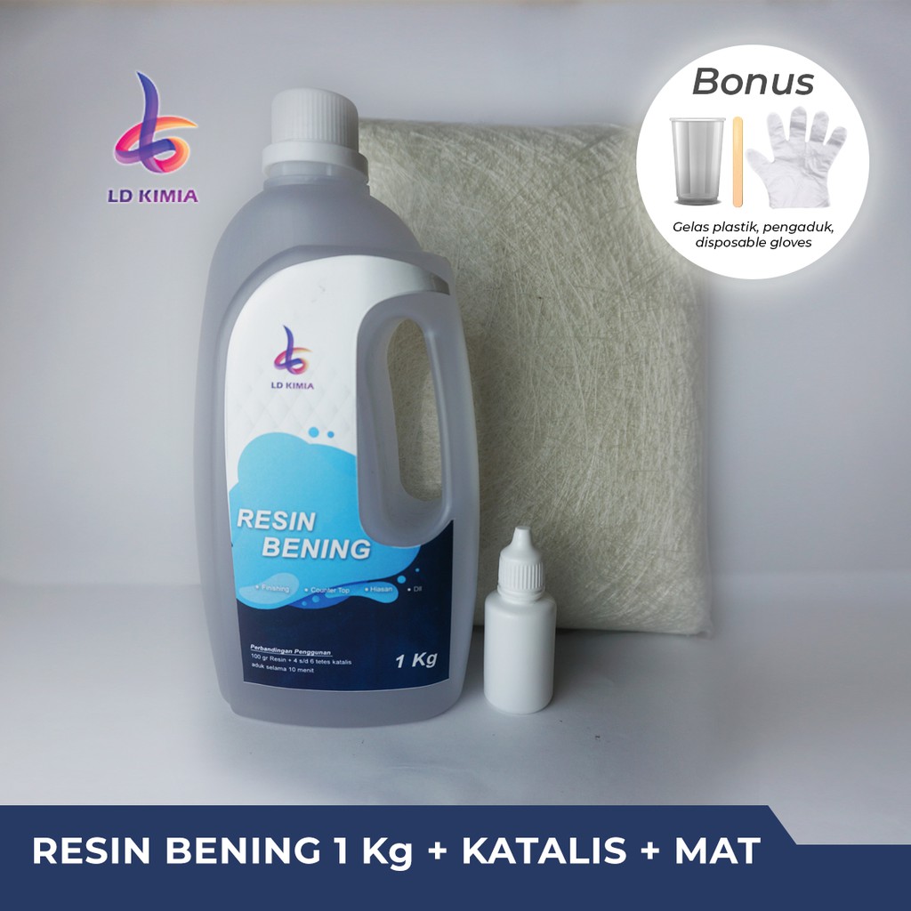 Jual PAKET RESIN BENING 1 KG (KATALIS + SERAT FIBER) | Shopee Indonesia