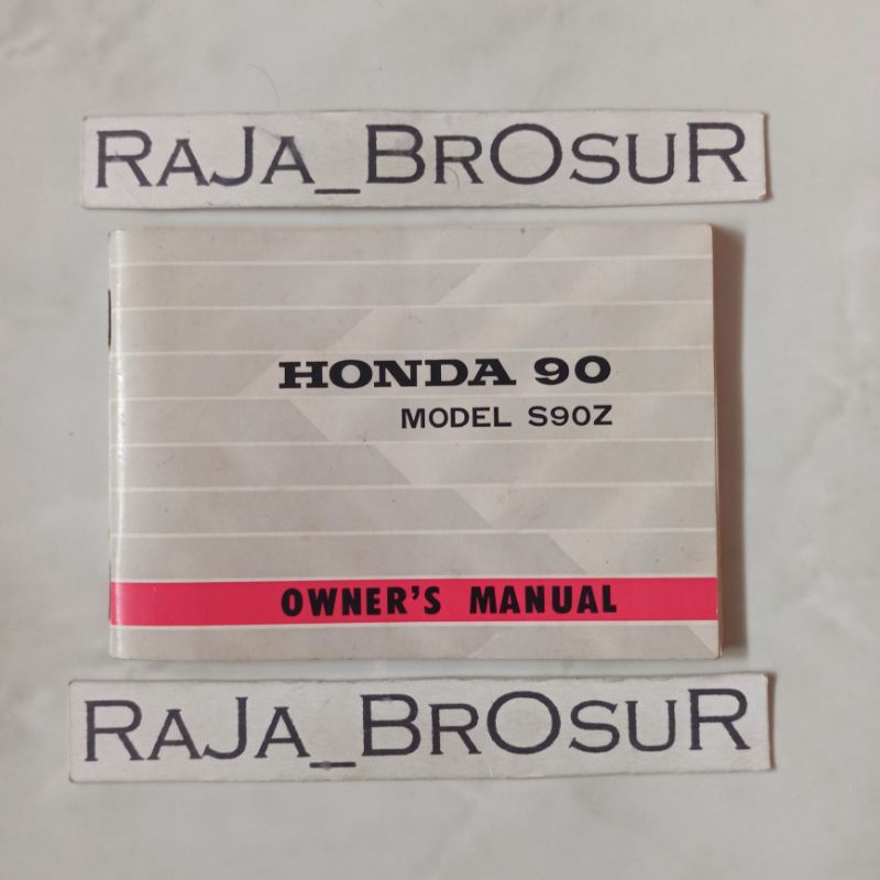 Jual Owners Manual/Manual Book/Buku pedoman pemilik Honda 90 model S90Z | Shopee Indonesia
