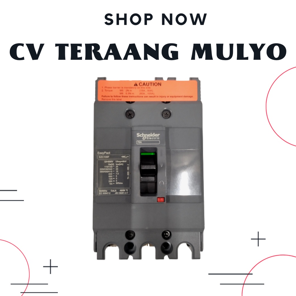 Jual MCCB 75A Schneider Easypact EZC100F3075 | Shopee Indonesia