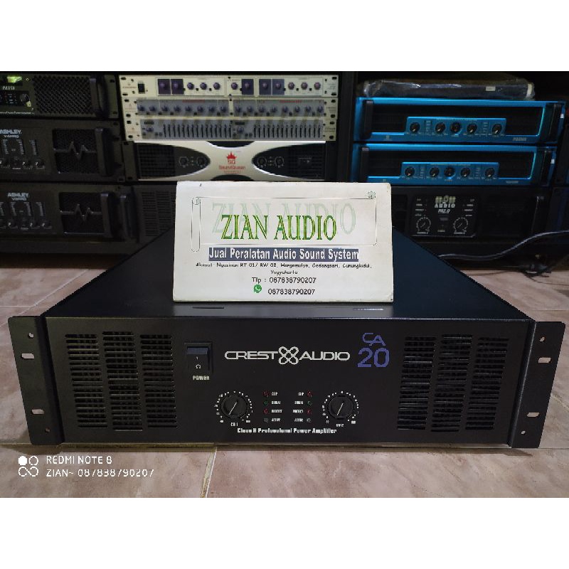 Jual Power Amplifier CA20 crest Audio Body panjang kwalitas bagus(zian ...
