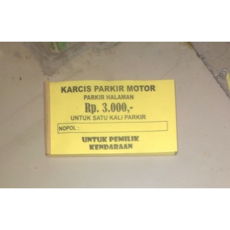 Jual Karcis parkir motor 3ribu | Shopee Indonesia
