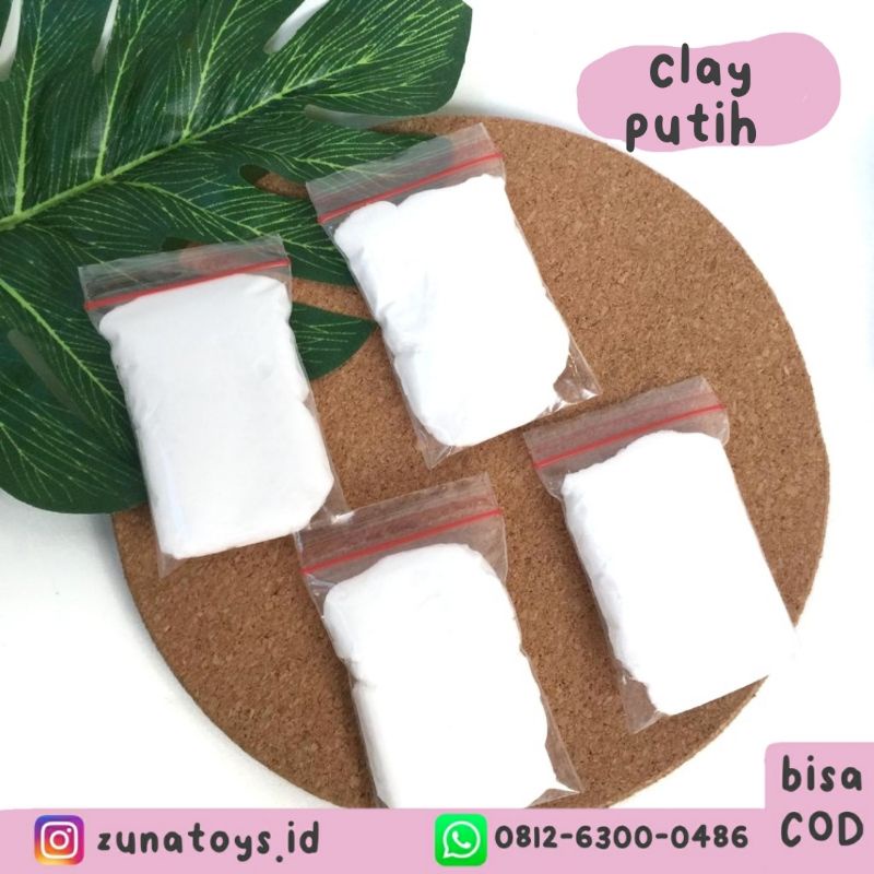 Jual Polymer Clay Warna Putih | Clay Slime (7gram) | Shopee Indonesia