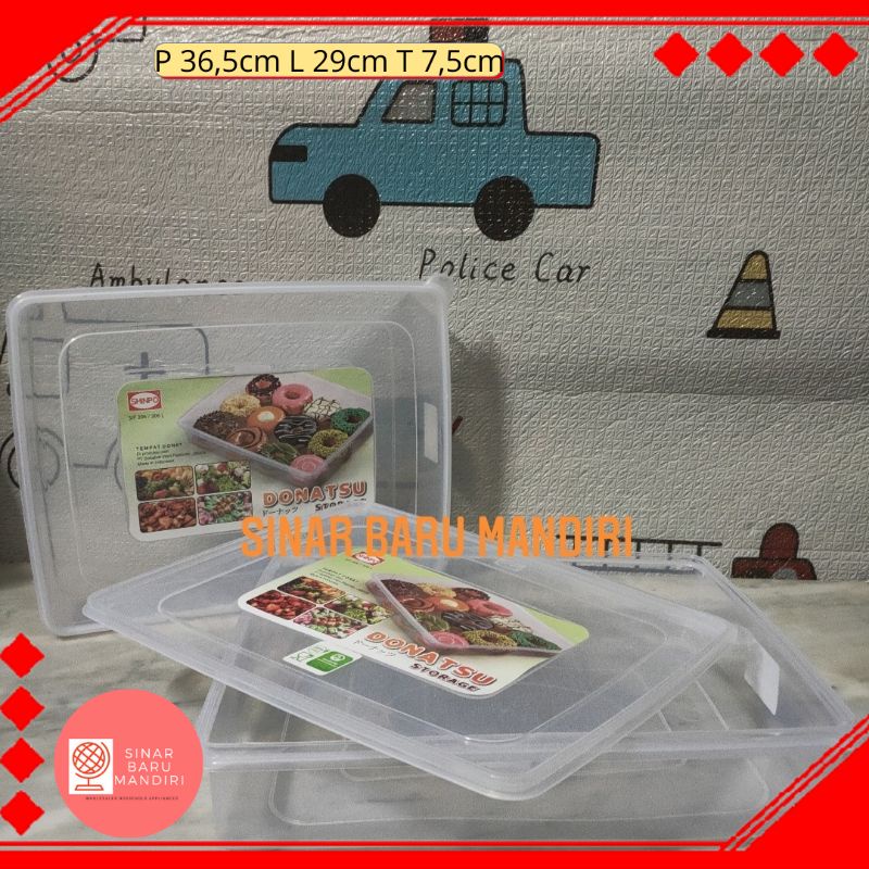 Jual Kotak box shinpo donatsu pendek M 306/ Tempat box donat roti 6 ...