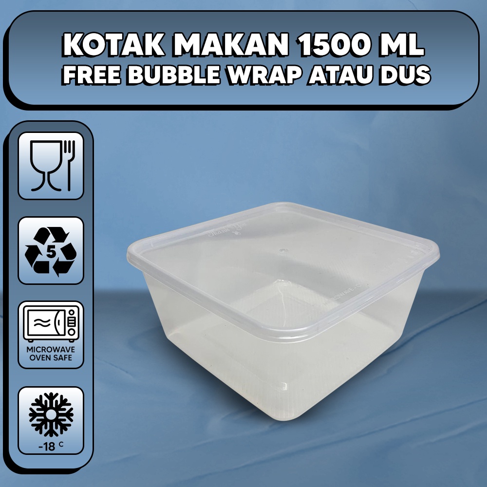 Jual Thinwall 1500ml Food Container Box Tempat Makan Plastik Kotak