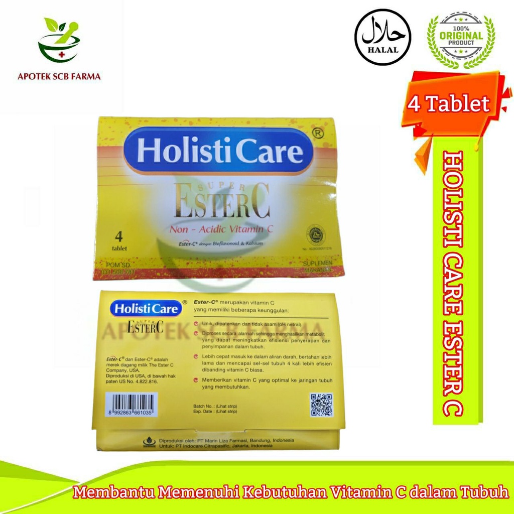 Jual HolistiCare Super Ester C strip - Vitamin C Isi 4 tablet | Shopee ...