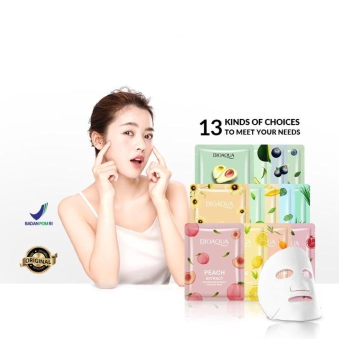 Jual BPOM MASKER TISSUE WAJAH BIOAQUA SACHET ORIGINAL - bioaqua sheet mask 90-bandungkosmetik8 ...